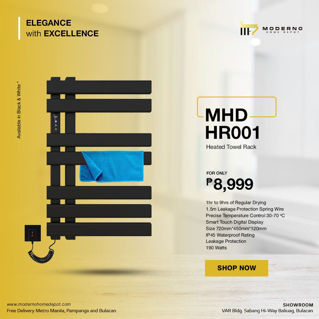 MHD-HR001 (Digital Heated Towel Rack) – Moderno Home Depot