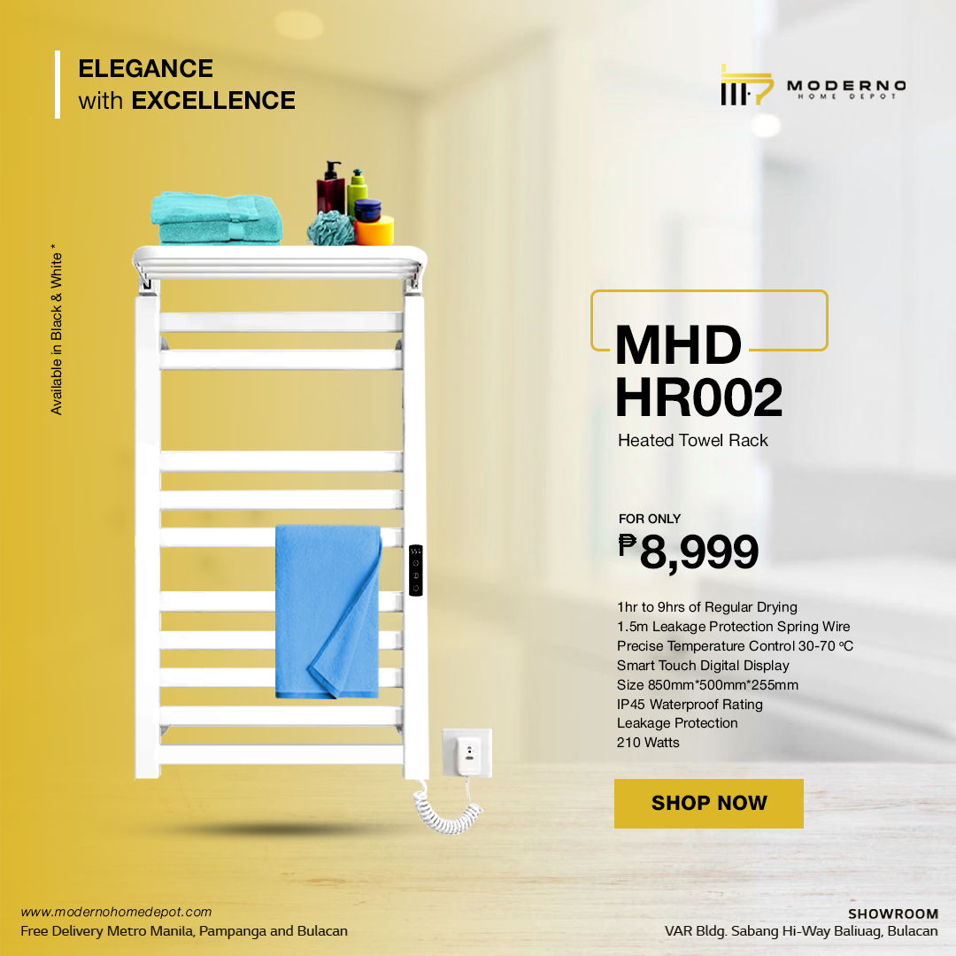 MHD-HR002 (Digital Heated Towel Rack) – Moderno Home Depot